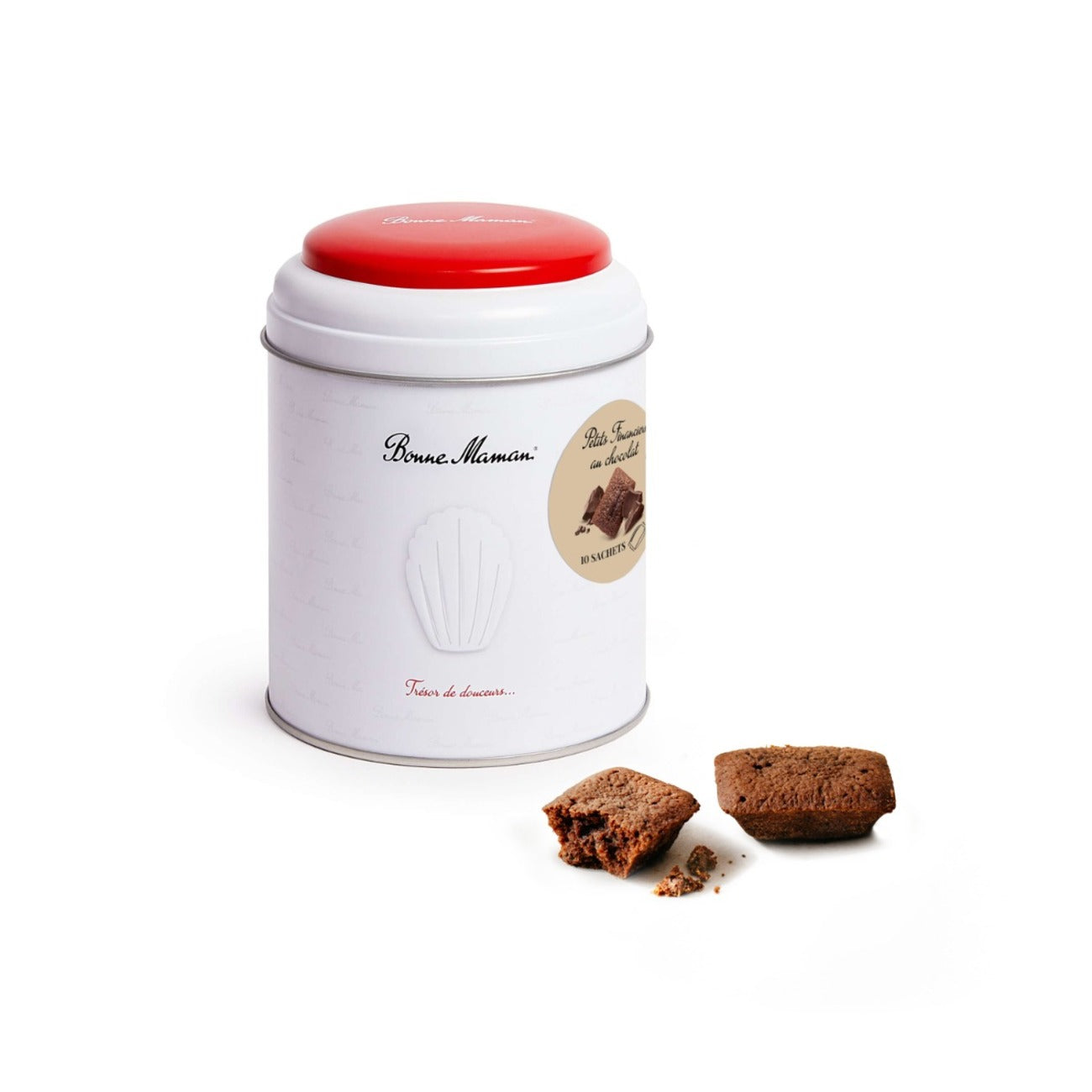 Blik met 10 kleine chocolade Financiers Bonne Maman NL
